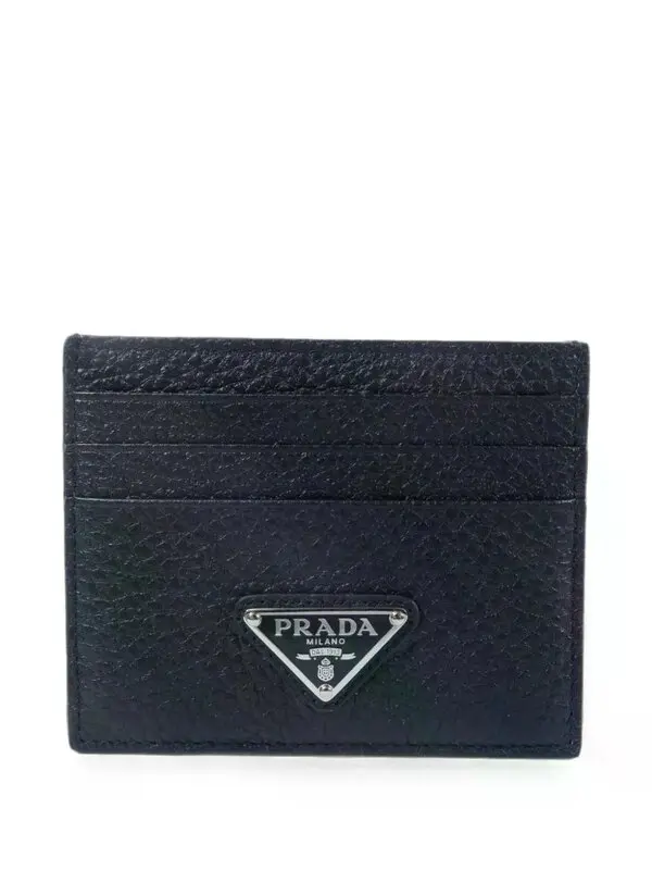 Prada Enamel Triangle Logo Card Holder