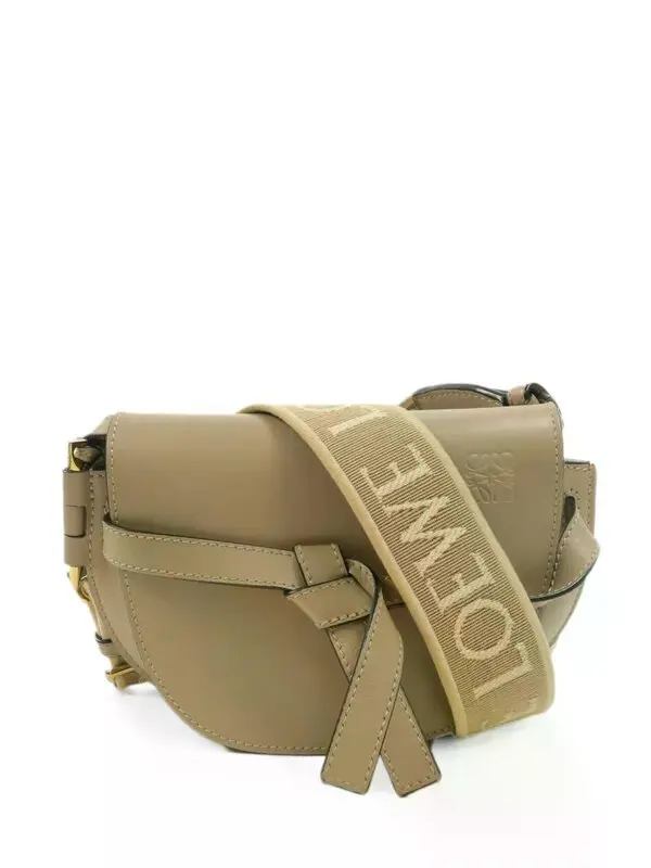 Loewe Mini Gate Knot-detail Shoulder Bag - Grey
