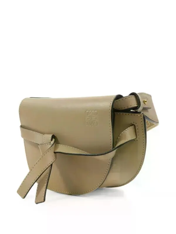 Loewe Mini Gate Knot-detail Shoulder Bag - Grey
