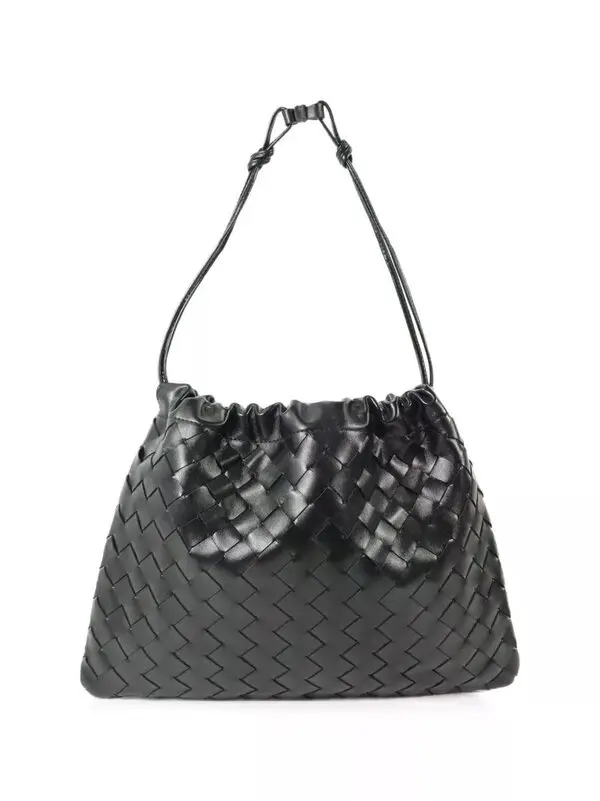 Bottega Veneta Intrecciato Shoulder Bag - Black