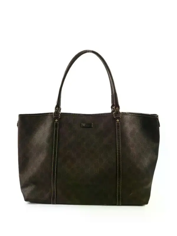 Gucci Gg Leather-trim Tote Bag
