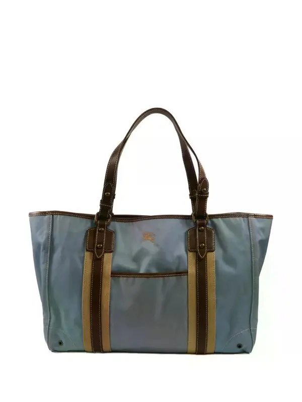 Burberry Embroidered Tote Bag - Blue