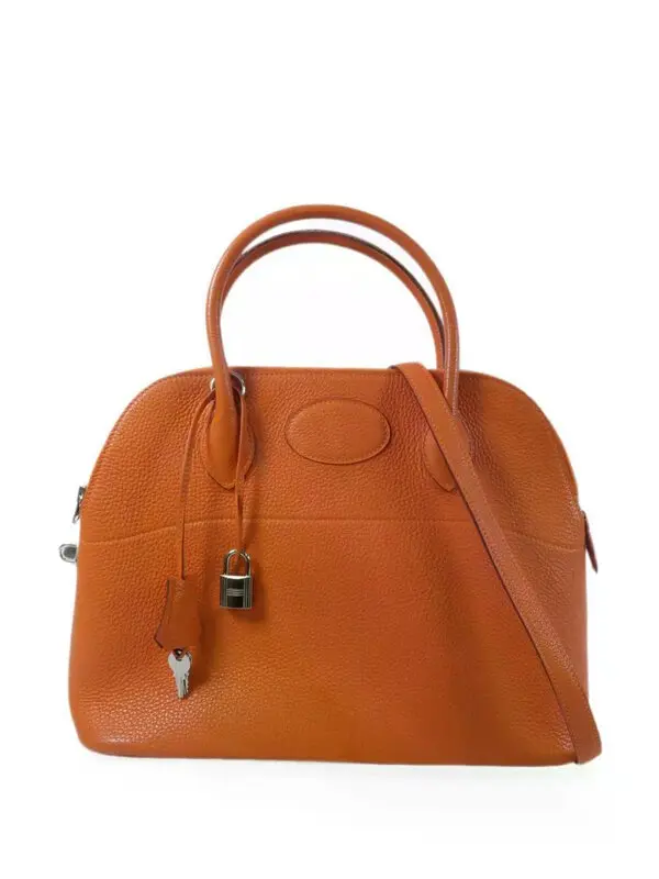 Hermès 2022 Bolide 31 Leather Tote Bag - Orange