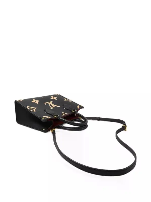 LOUIS VUITTON Monogram Empreinte On The Go Pm Tote Bag - Black