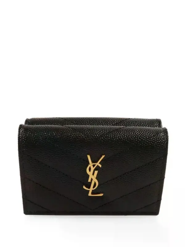 Saint Laurent Origami Cassandre-matelassé Wallet - Black