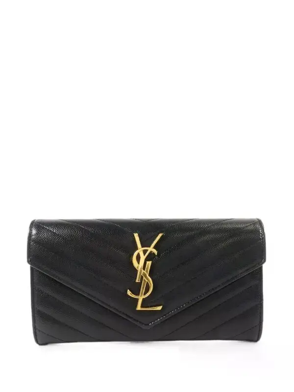 Saint Laurent Plaque Wallet - Black