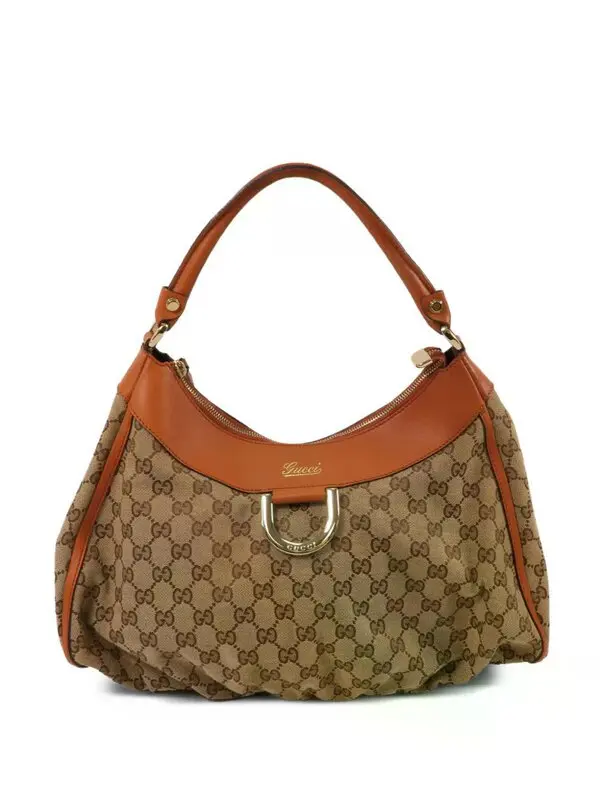 Gucci Large D-ring Shoulder Bag - Brown