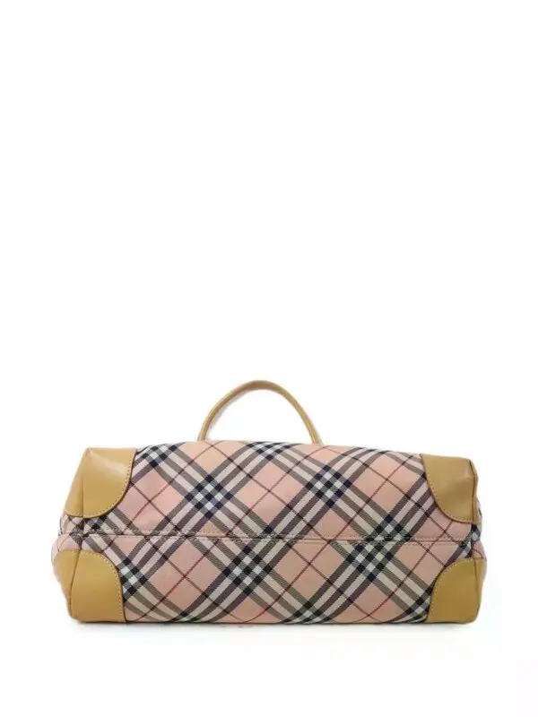 Burberry Check-pattern Canvas Tote Bag