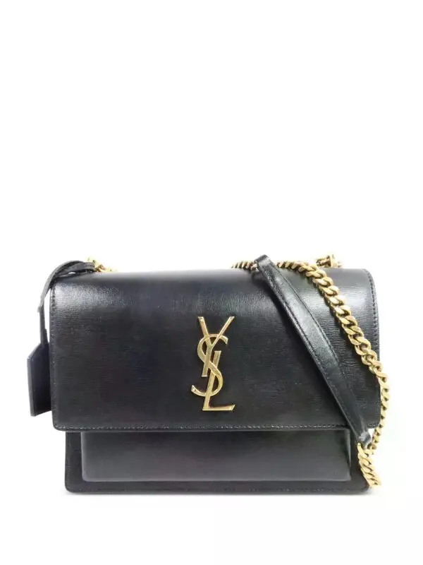 Saint Laurent Medium Sunset Chain Shoulder Bag - Black