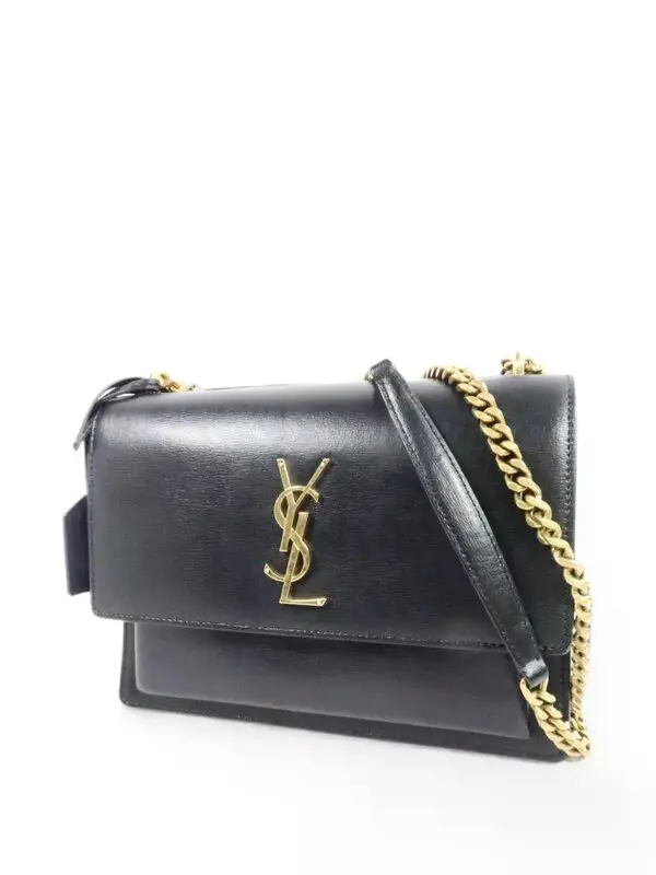Saint Laurent Medium Sunset Chain Shoulder Bag - Black