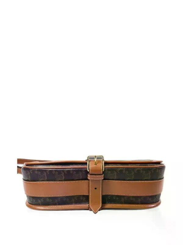 Celine Triomphe Logo-print Messenger Bag - Brown