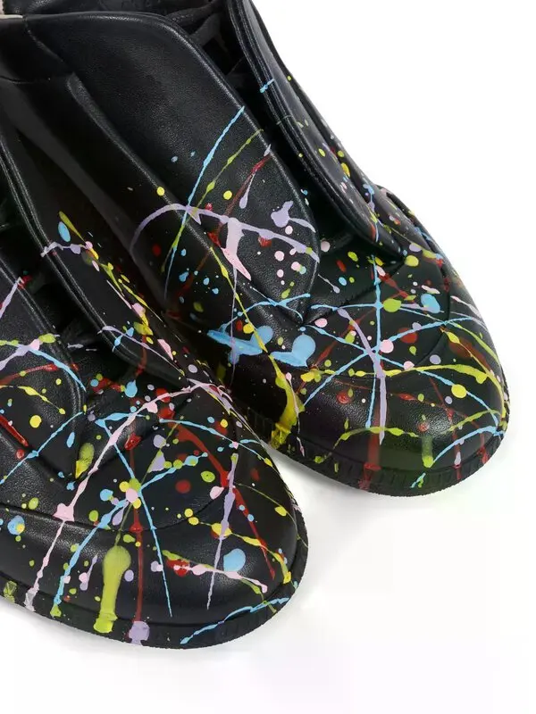 MAISON MARGIELA Future Paint-splatter Leather Sneakers