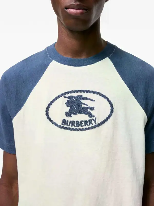 Burberry Logo-embroidered Raglan-sleeves T-shirt