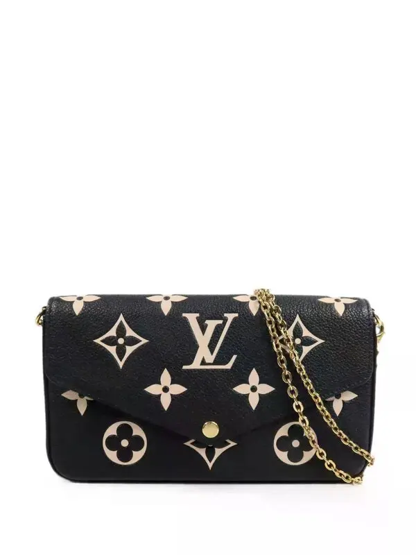 LOUIS VUITTON Monogram Empreinte Felicie Pochette Shoulder Bag - Black