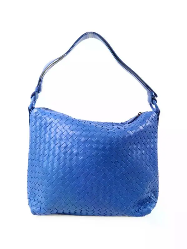 Bottega Veneta Intrecciato Shoulder Bag - Blue