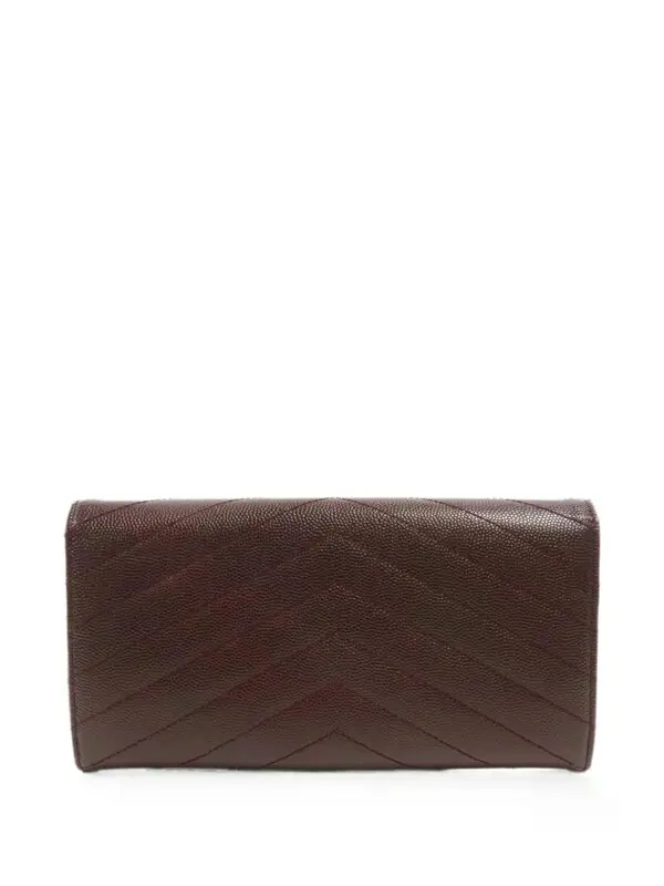 Saint Laurent Cassandre Quilted Wallet - Red