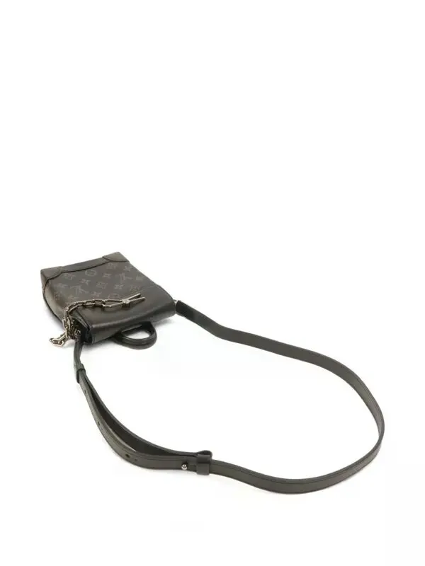 LOUIS VUITTON Nano Steamer Monogram Eclipse Shoulder Bag