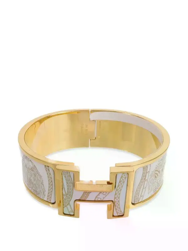 Hermès Clic-clac H Enamel Bracelet - Gold