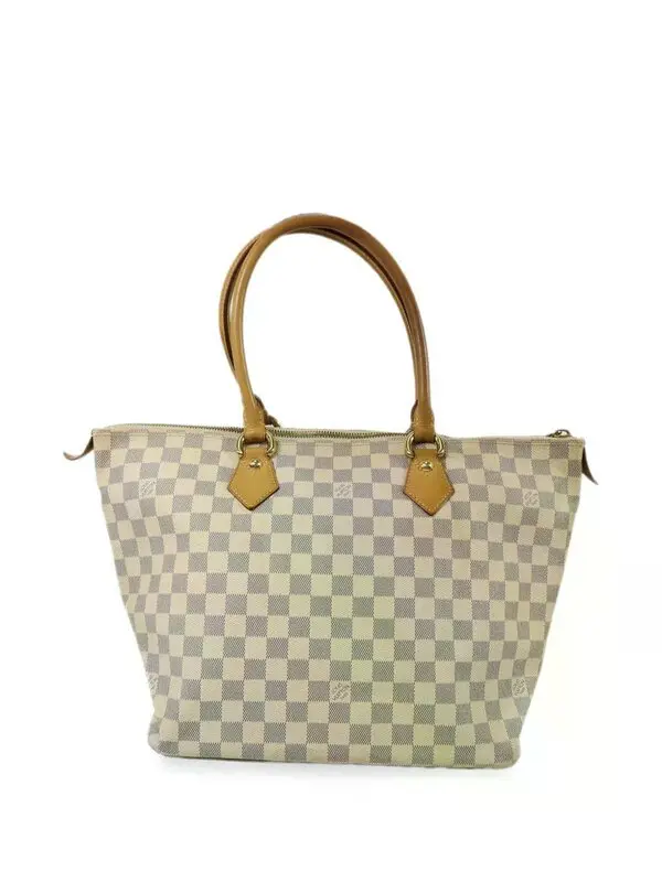 LOUIS VUITTON Mm Saleya Damier Azur Mm Tote Bag - Neutrals