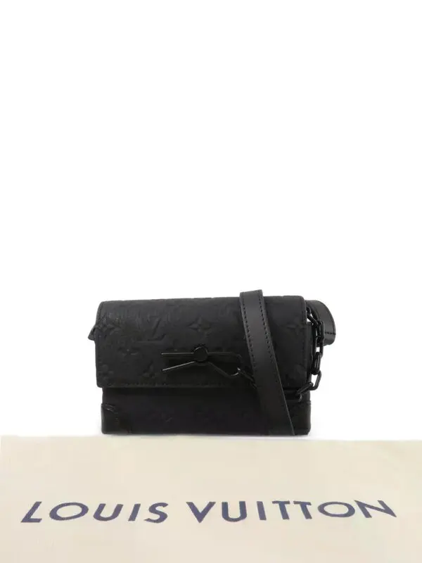 LOUIS VUITTON Steamer Monogram Taurillon Shoulder Bag - Black