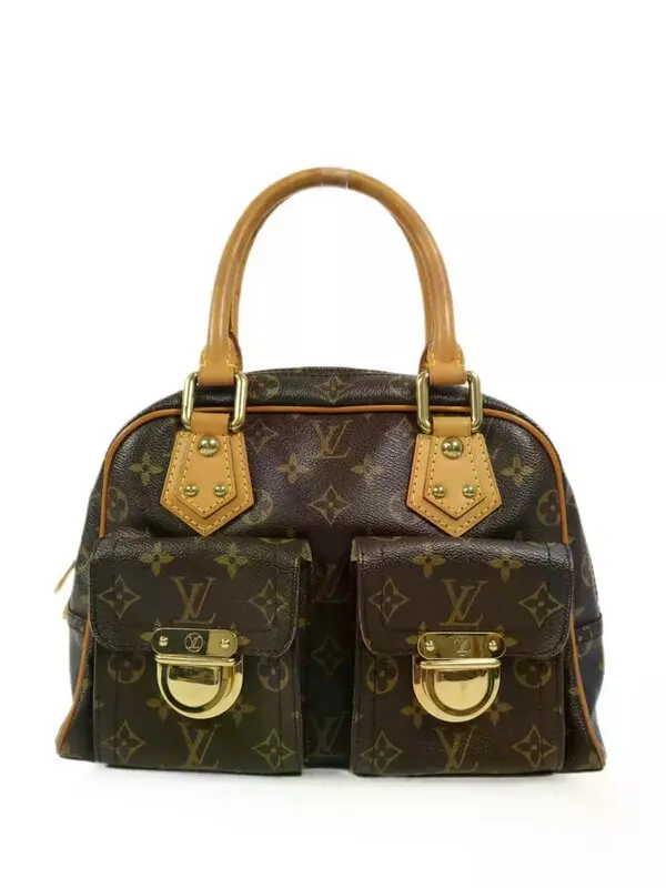 LOUIS VUITTON Pm Manhattan Monogram-pattern Tote Bag - Brown