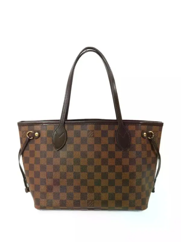 LOUIS VUITTON Damier Ebene Neverfull Pm Tote Bag