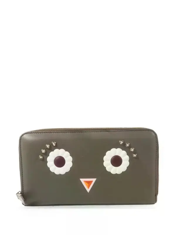 Fendi Hypnoteyes Studded Wallet - Grey