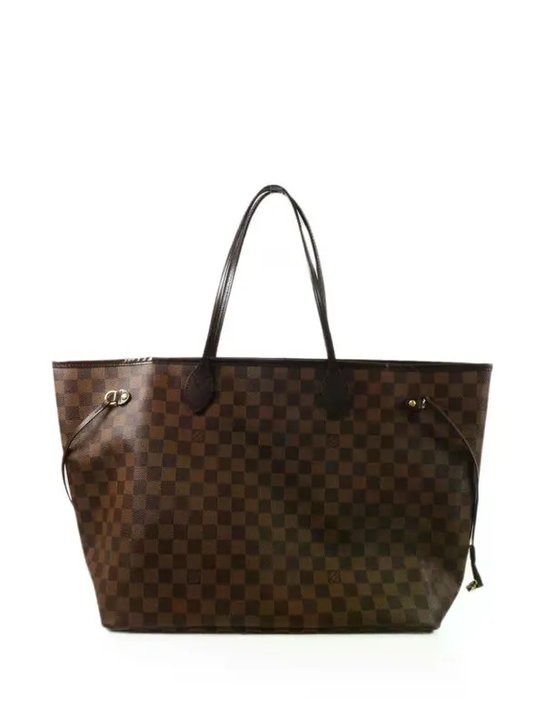 LOUIS VUITTON Gm Neverfull Damier Tote Bag - Brown