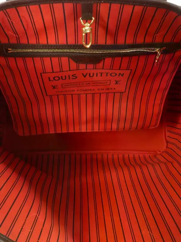 LOUIS VUITTON Gm Neverfull Damier Tote Bag - Brown