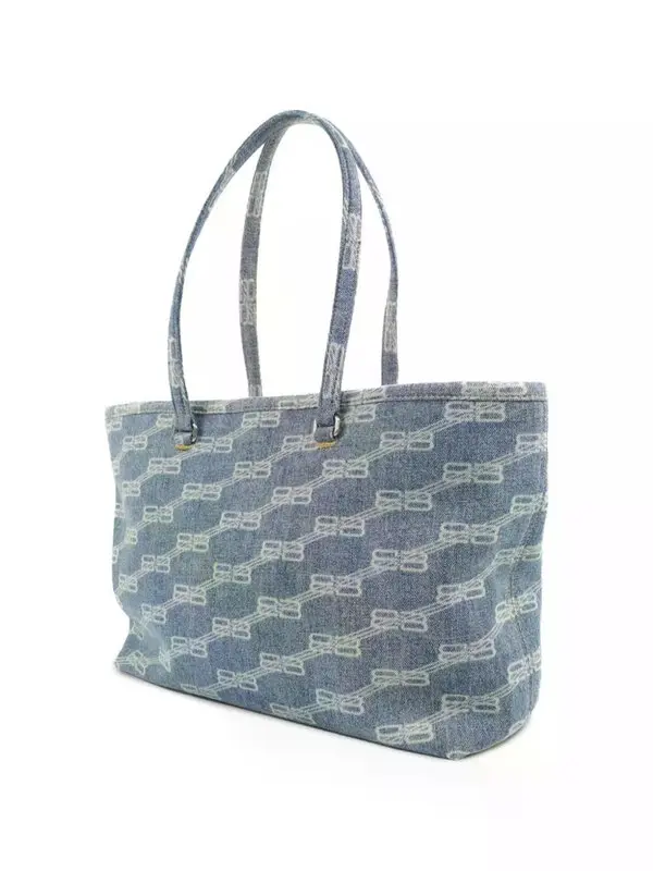 Balenciaga Bb Signature Monogram Print Tote Bag - Blue