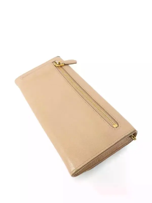 Prada Logo-plaque Leather Wallet