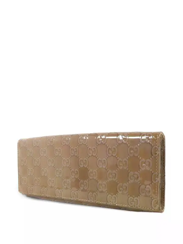 Gucci Gg Patent Calf Leather Clutch Bag