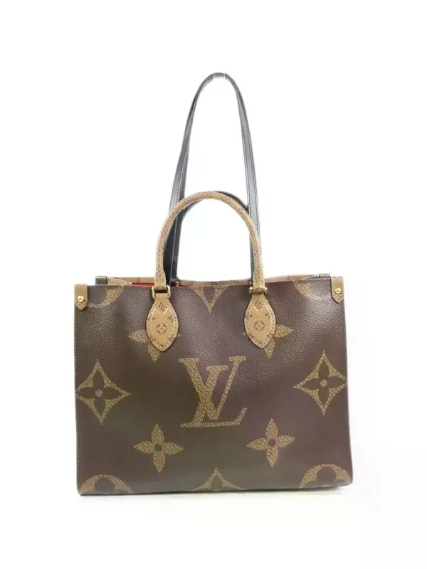 LOUIS VUITTON Giant Monogram On The Go Tote Bag - Brown