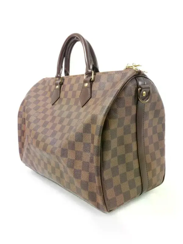 LOUIS VUITTON Speedy Damier Ebene Canvas Tote Bag - Brown