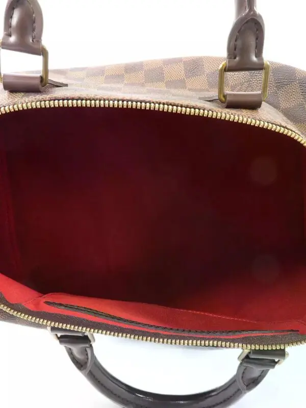 LOUIS VUITTON Speedy Damier Ebene Canvas Tote Bag - Brown
