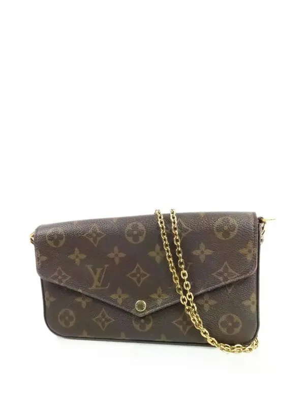 LOUIS VUITTON Monogram Felicie Pochette Shoulder Bag - Brown