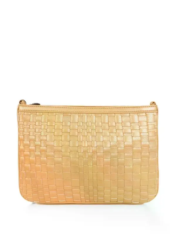 Moschino Plaque Woven Crossbody Bag
