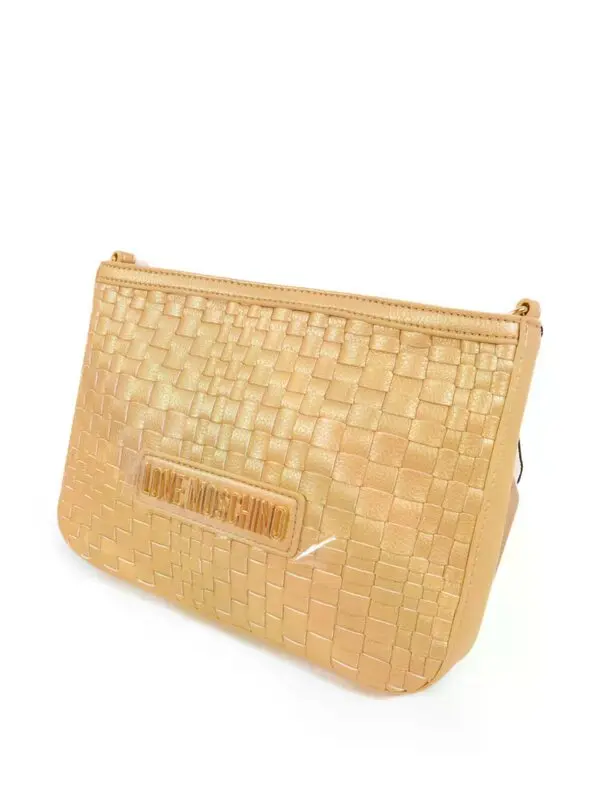 Moschino Plaque Woven Crossbody Bag
