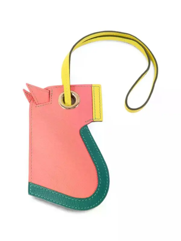 Hermès Camail Epsom Bag Charm - Pink