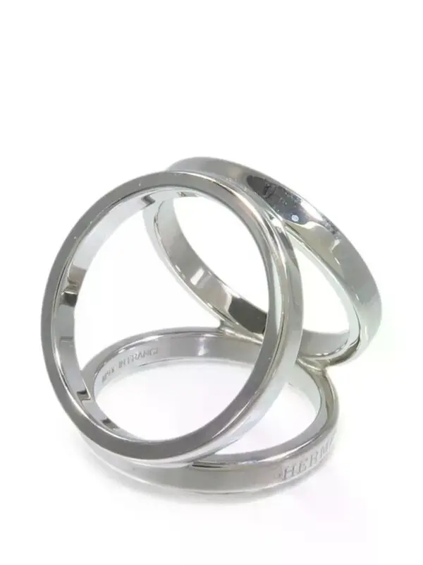 Hermès Tone Trio Scarf Ring - Silver