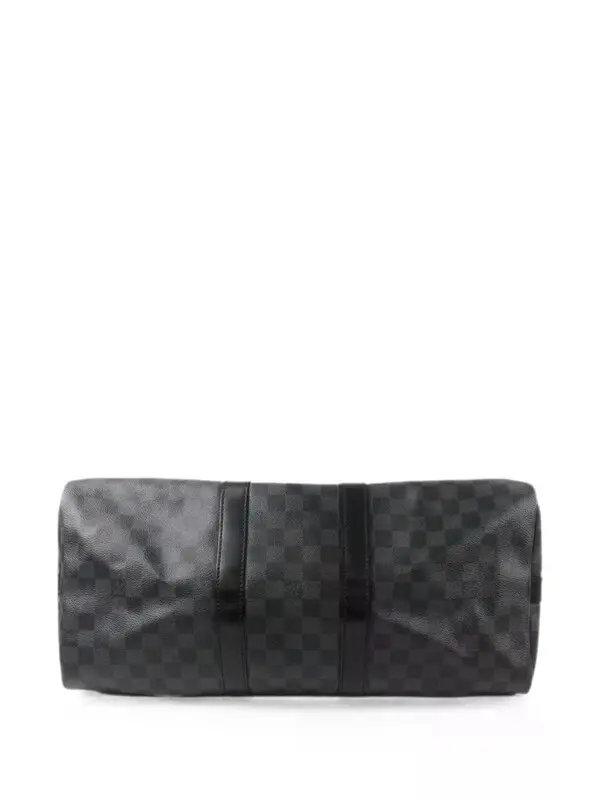 LOUIS VUITTON Keepall 45 Bandoulière Damier Graphite Duffle Bag