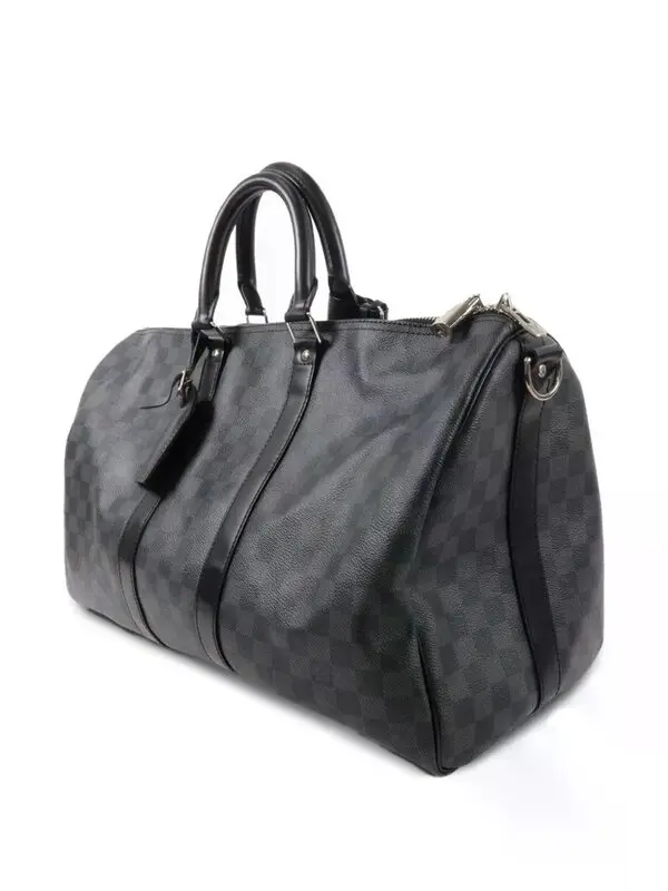LOUIS VUITTON Keepall 45 Bandoulière Damier Graphite Duffle Bag
