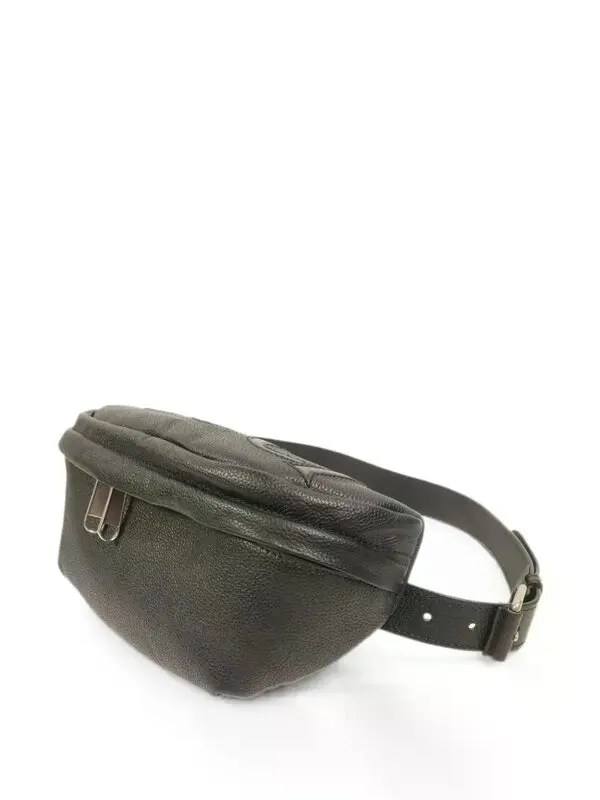 Gucci Gg Logo Leather Belt Bag - Black