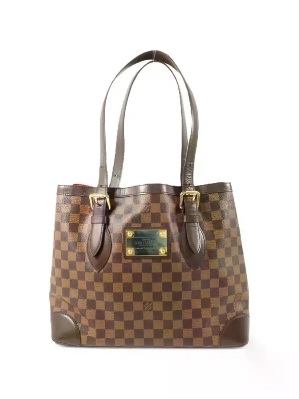 LOUIS VUITTON Damier Ebene Hampstead Tote Bag - Brown