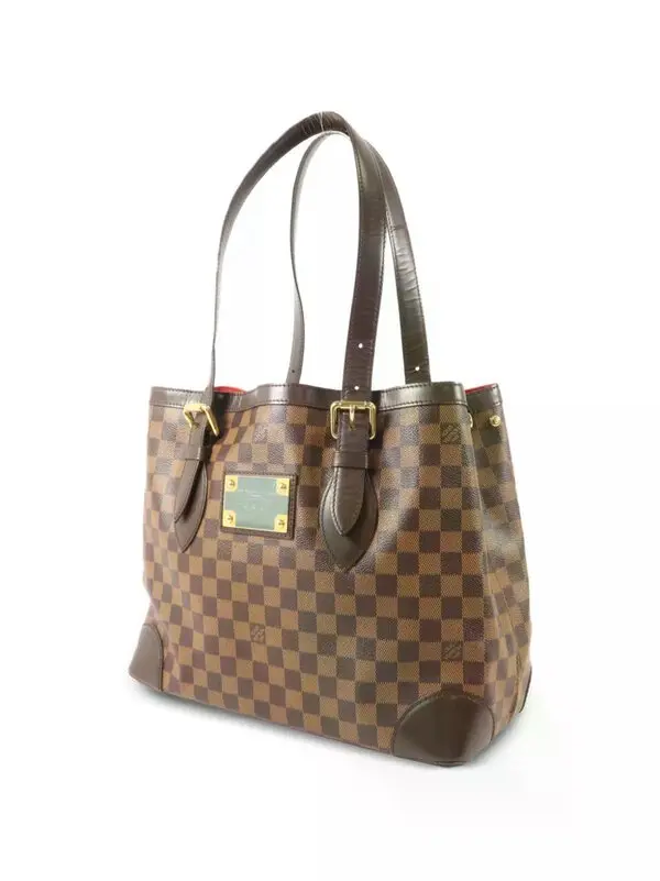 LOUIS VUITTON Damier Ebene Hampstead Tote Bag - Brown
