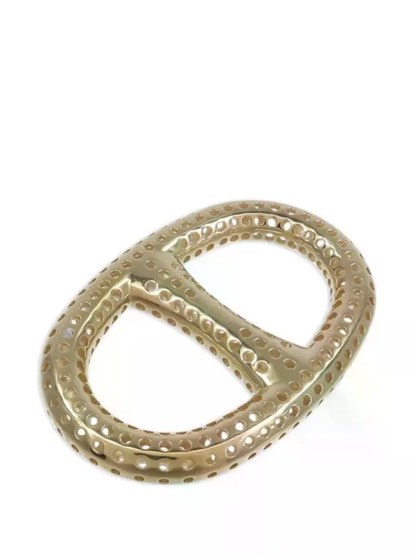Hermès Chaine D'ancre Perforée Scarf Ring - Gold