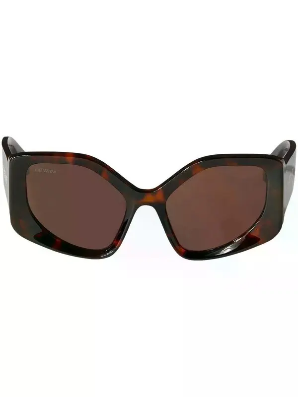 Off-White Denver Logo-print Sunglasses - Brown
