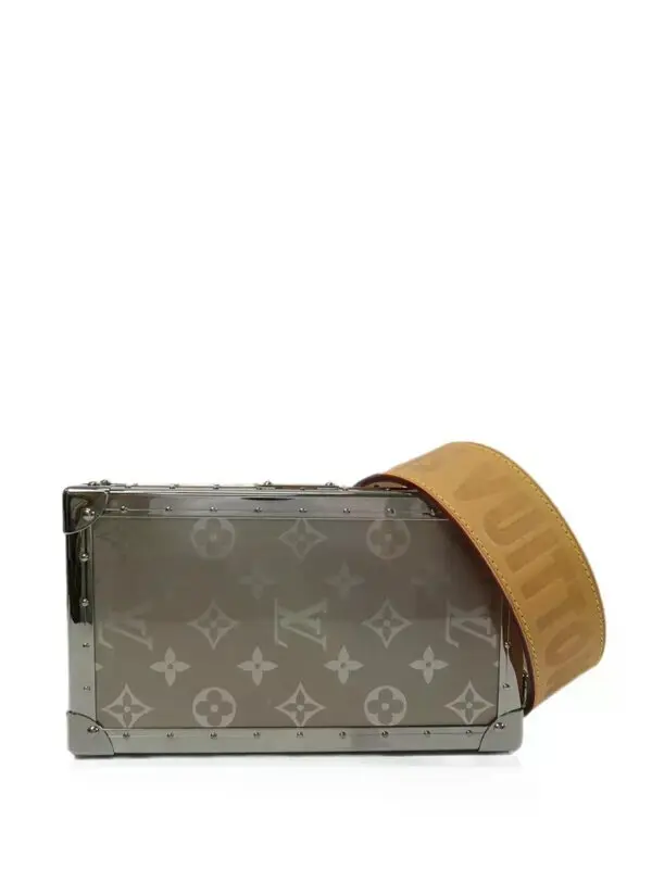 LOUIS VUITTON 2018 Monogram Titanium Trunk Wallet Shoulder Bag