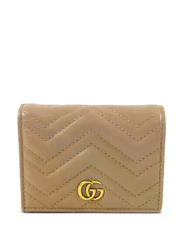 Gucci Gg Marmont Bifold Wallet - Neutrals