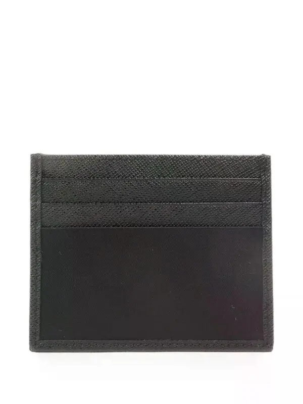 Prada Re-nylon Saffiano Leather Card Holder